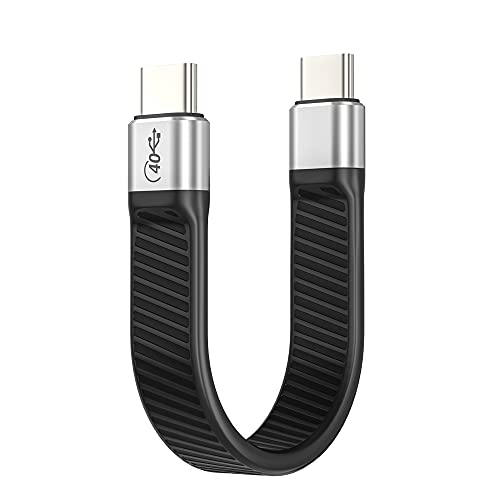 Short USB C to USB C Cable 40Gbps, Tayase USB 4 Cable for Thunderbolt 4(5.4 Inch) Supports 8K and Dual 4K Display, 100W Charging, USB C Cable(USB4 Gen 3) for Type-C MacBooks, Hub, Dockingļ¼Bule)