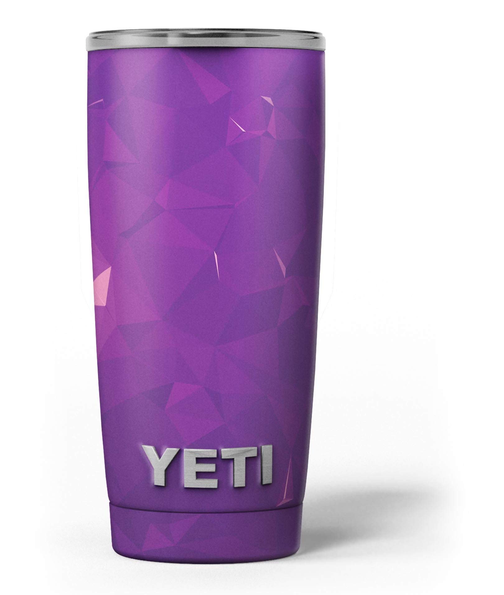 Design Skinz Dark Purple Geometric V15 - Skin Decal Vinyl Wrap Kit Compatible with The Yeti Rambler Cooler Tumbler Cups