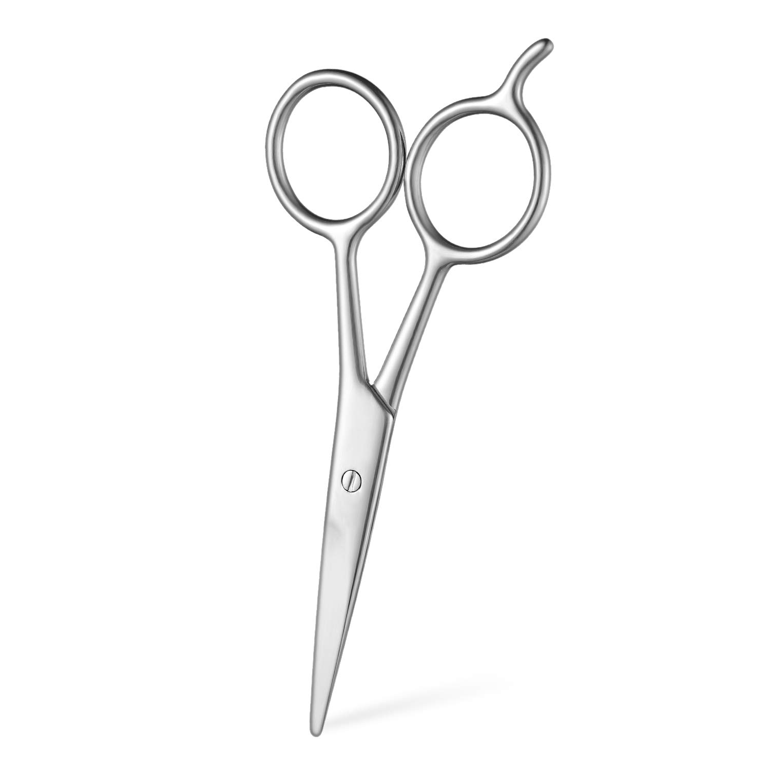 HAWATOUR Beard Scissors, Stainless Steel Scissors for Trimming, Cutting Beard, Mustache, Eyebrow, Nose Hair, Silver