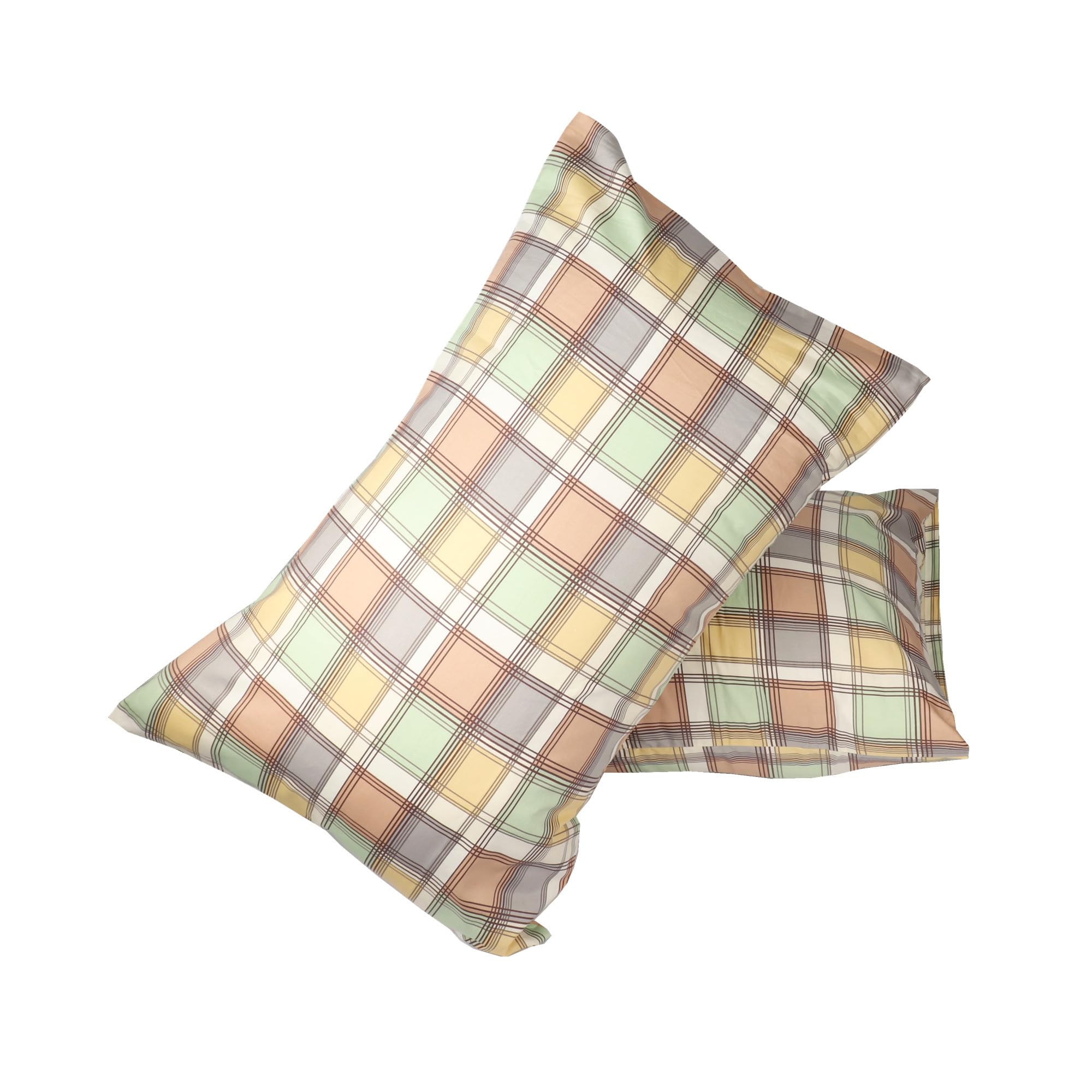 100 Percent Cotton Queen Pillowcases Checkered Hotel Quality Pillow Case Covers Bedding for Women, Men, Kids & Teens