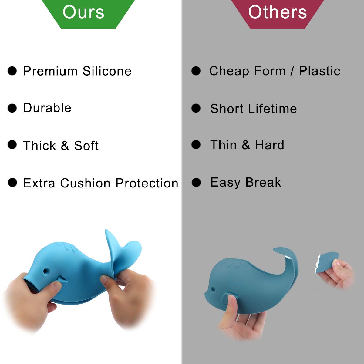 Bath Spout Safety Cover - Blue Whale
