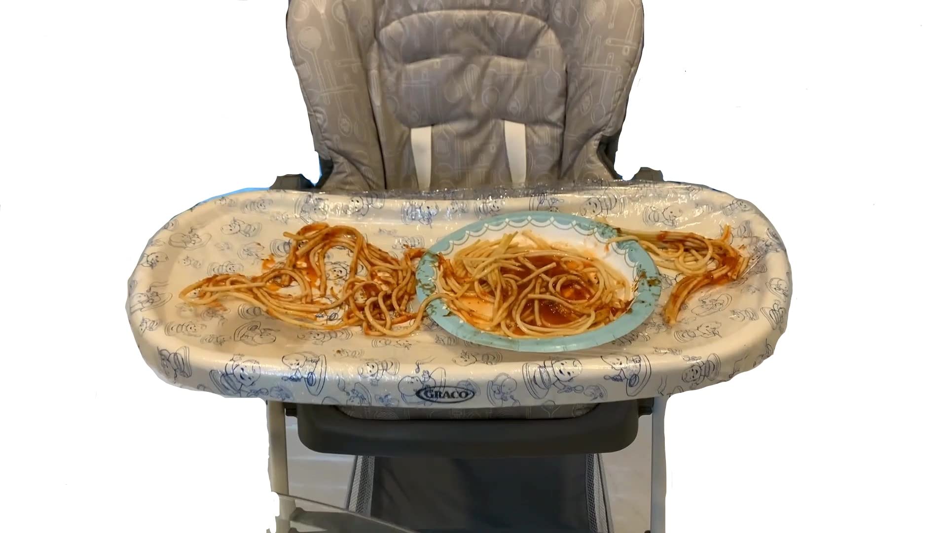 Pristine Aid Toddler Table Cover for Highchair – 8Pcs Set High Chair Cover Compatible with Standard Trays – Disposable and Practical Design – Ideal for Non-Messy Experiences, Baby Weaning … (8 PCS)
