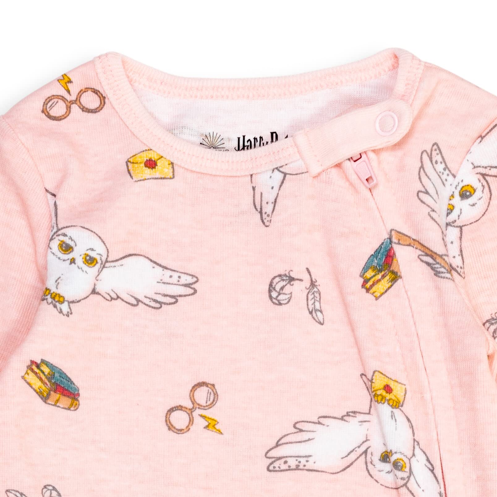 Harry Potter Newborn Baby Girls 2 Pack Sleep N' Play Coveralls Pink/White 3-6 Months