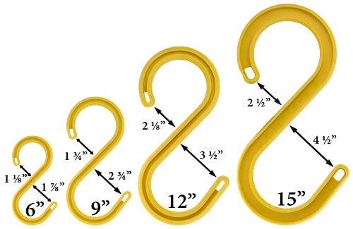 Glove Guard Cable Safe Hook, Yellow, 6 Inch Hook