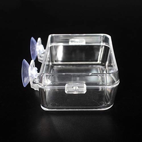 7haofang Reptile Feeder Anti-Escape Food Bowl Turtle Lizard Worm Live Food Container