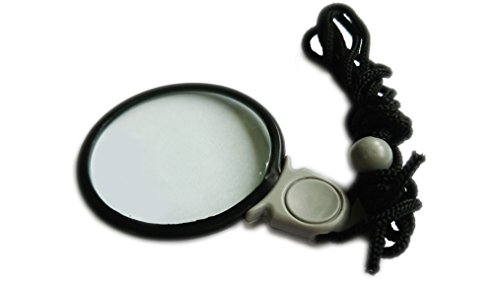 Actopus Handheld 5X Magnifier Optical Magnifying Reading Glasses with Lanyard