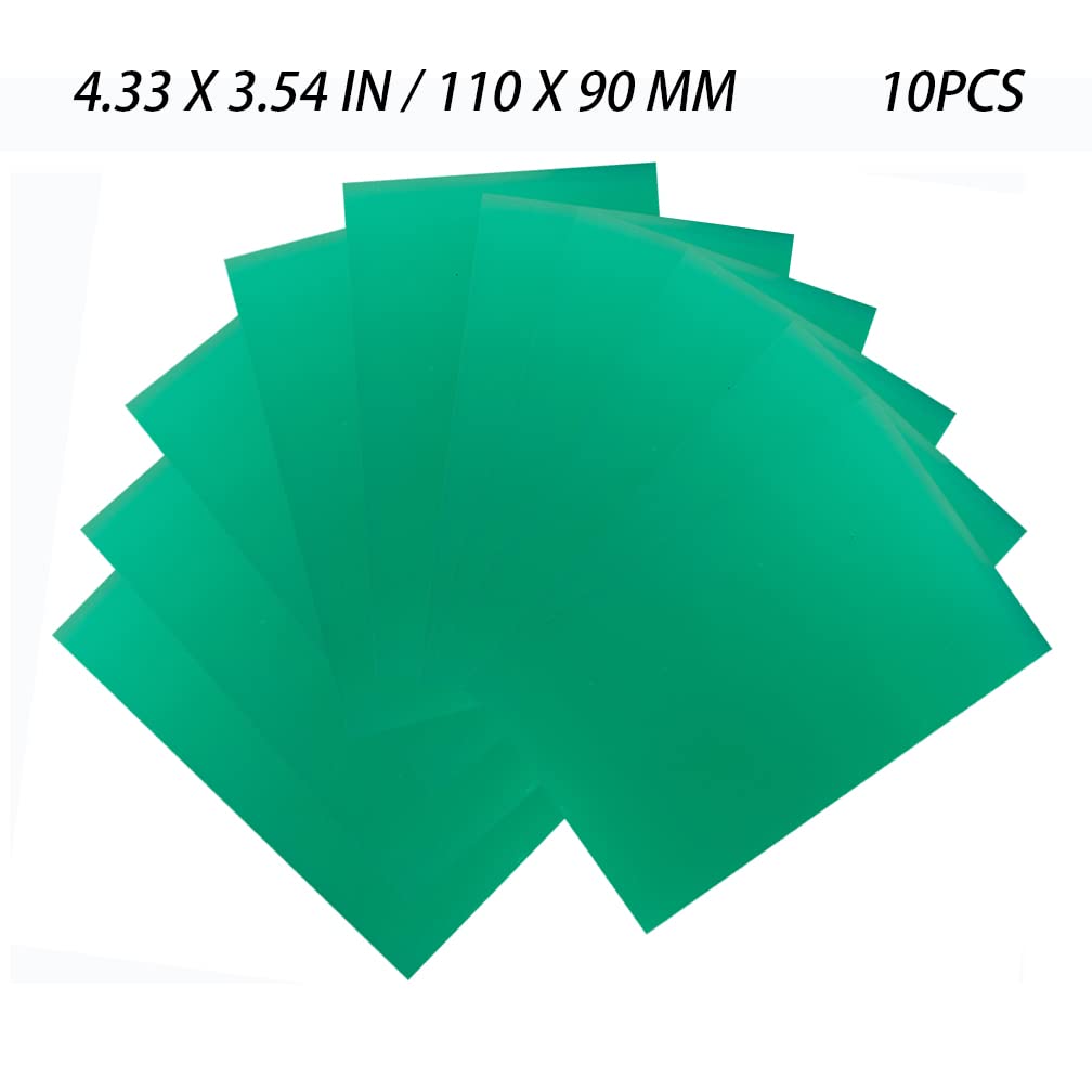 10 Pcs Welding Protective Lens Replacement Viewing Screen Transparent Cover Lens Cover for Welding Helmet(4.33 x 3.54 inch)