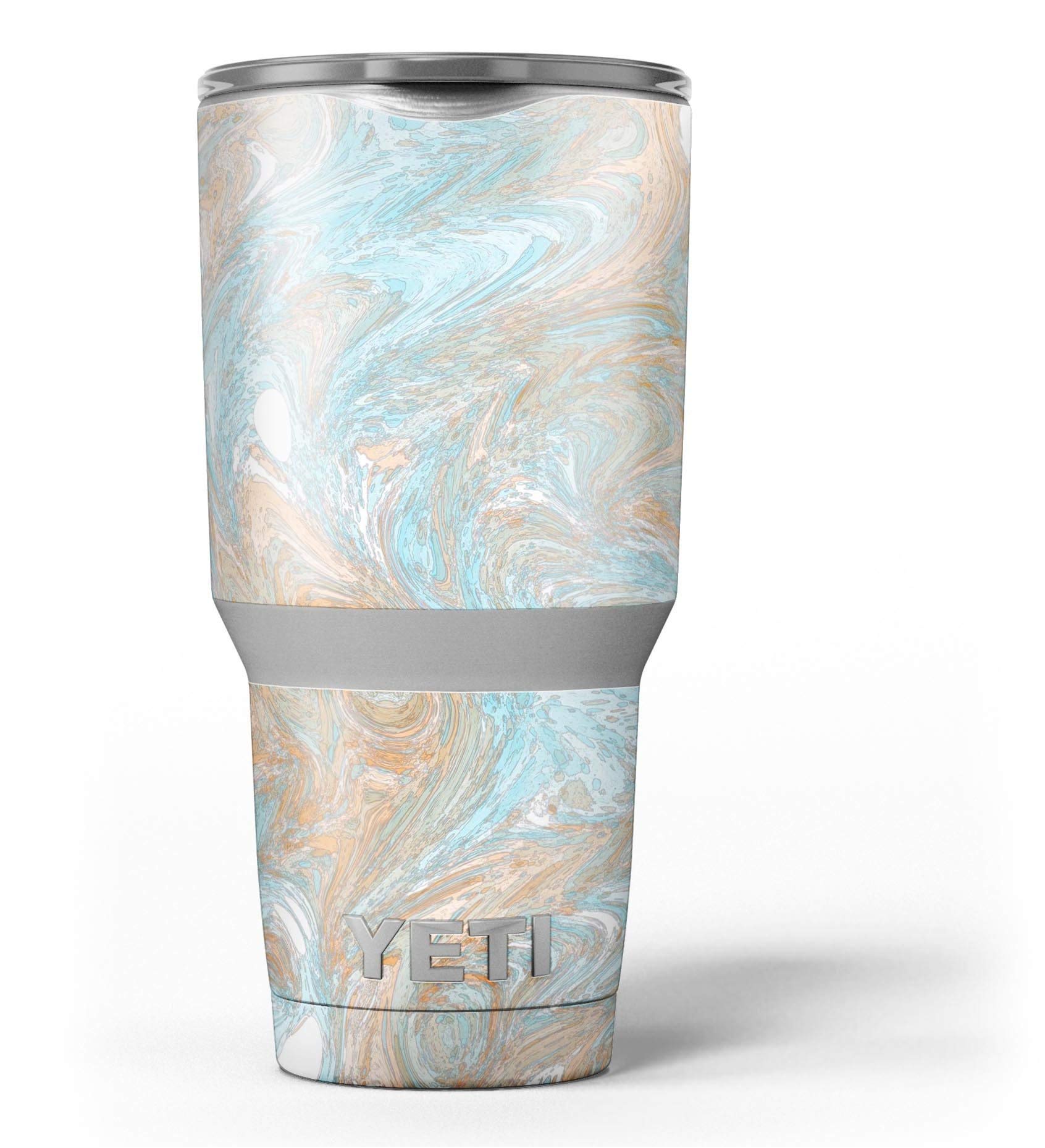 Design Skinz Slate Marble Surface V28 - Skin Decal Vinyl Wrap Kit Compatible with The Yeti Rambler Cooler Tumbler Cups