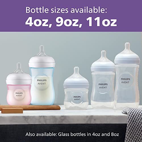 Philips AVENT Natural Baby Bottle with Natural Response Nipple, Teal Baby Gift Set, SCD837/02