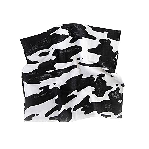 Red Rover Kids Cotton Muslin Swaddle - 47”x 47”- 100% Cotton – Machine Washable – Softer with Every Wash – Playful Designs -Soft, Breathable & Lightweight – Unisex (Moo Cow)
