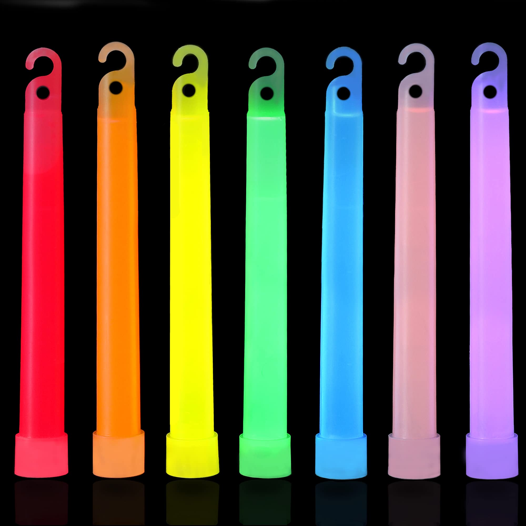 AIVANT Ultra Bright Large Glow Sticks - Long Last Lighting Over 12 Hours for Parties and Kids Playing, Emergency Light Sticks for Hurricane Supplies, Earthquake, Survival Kit and More