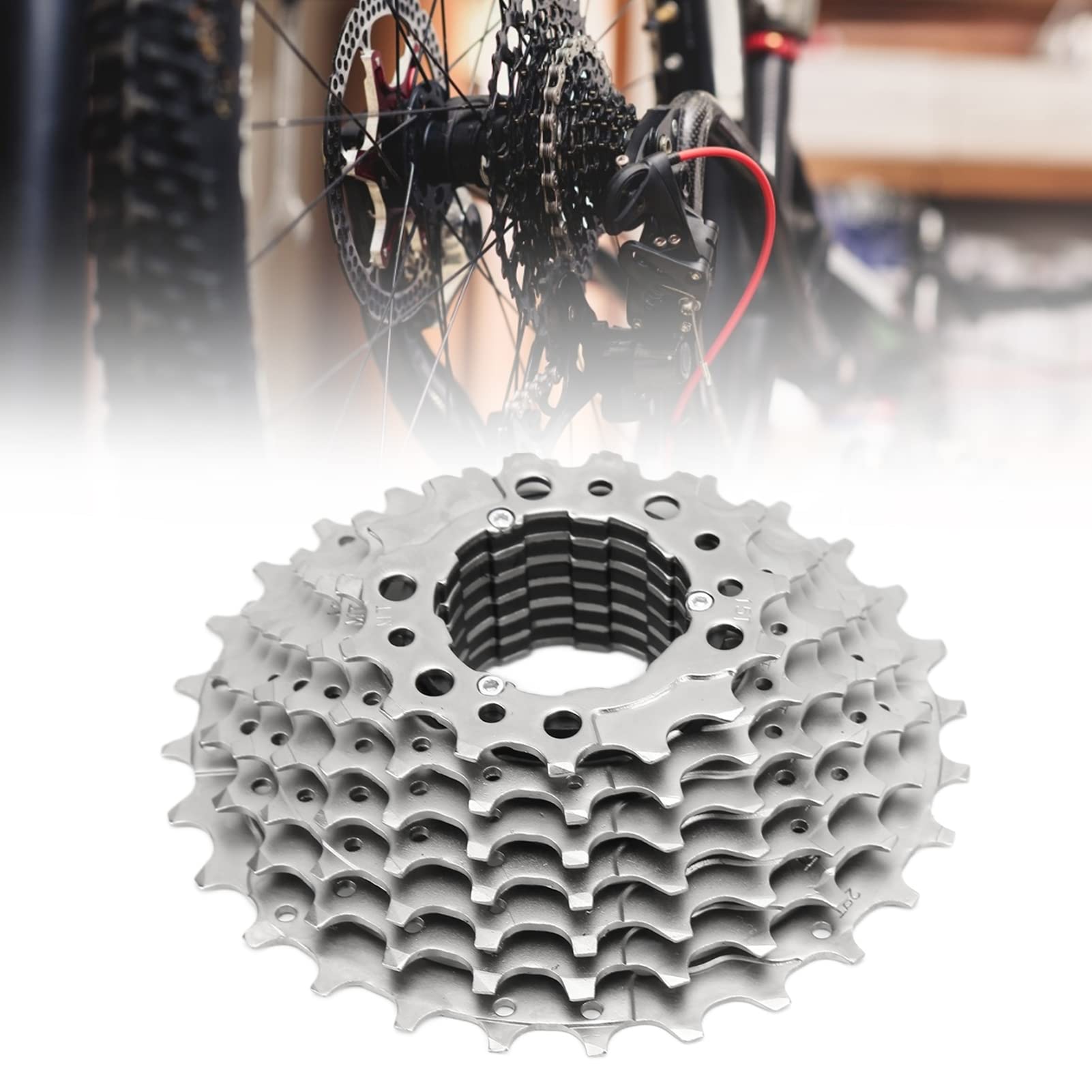 01 02 015 Bicycle Cassette, Bicycle Cassette Flywheel Lightweight Impact Resistant for Road Mountain Bikes