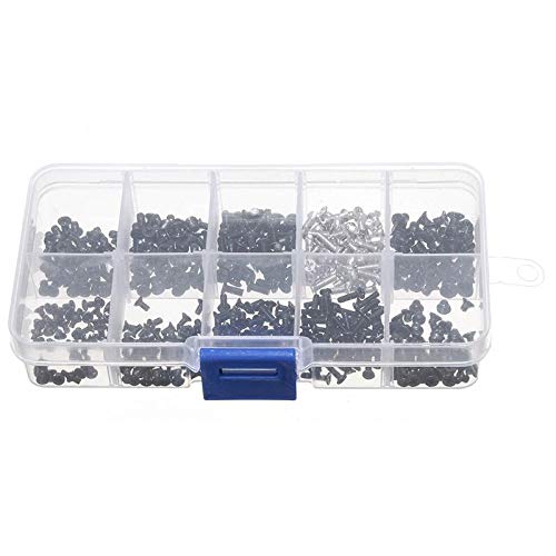 500Pcs for Laptop Notebook for Computer Screw Kit Set for IBM Hp Dell for Lenovo Samsung Sony Toshiba Gateway Acer - (Size: M2/ 3mm/ Black) SCRW-024698