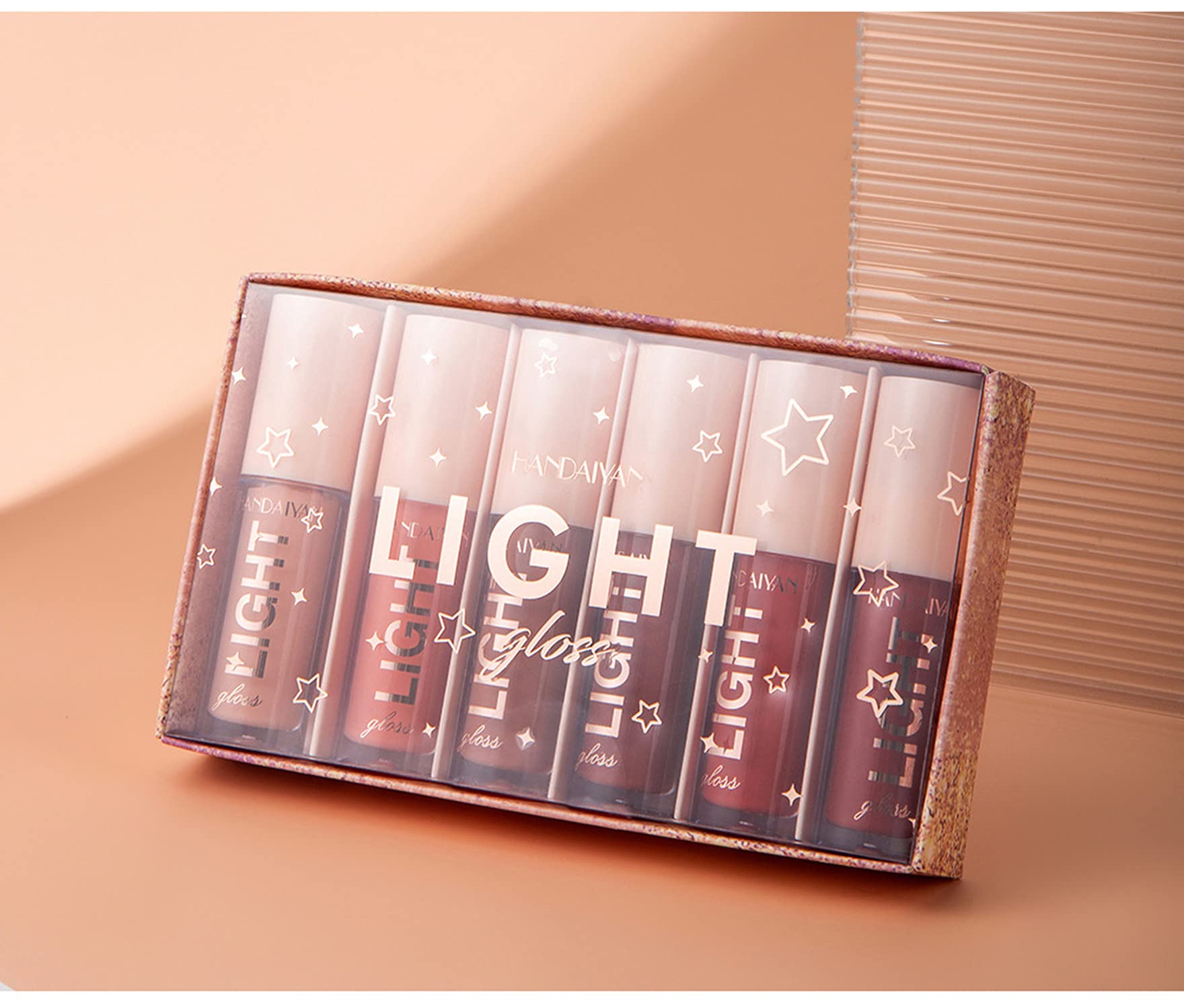 MAEPEOR Moisturizing Lipgloss Set 6PCS Smooth Hydrating Lip Gloss Neutral Nude Nourishing Glossy Lipgloss for Women and Girls (Moisturizing, 6PCS Set B)