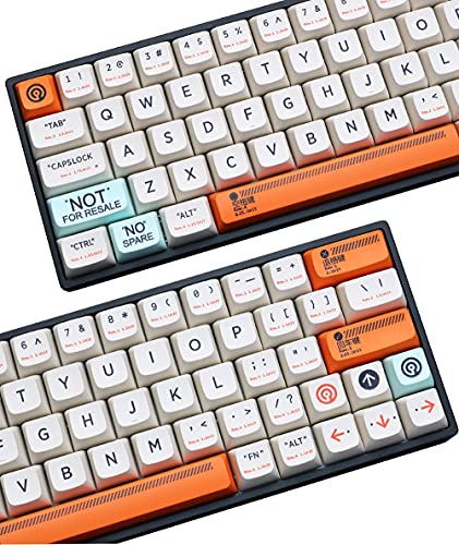 Blue Hat 141 Keys XDAS keycaps Dye-Sublimated Keycap for Cherry MX Switch keycaps for Wired USB Mechanical Gaming Keyboard (Plastic Sleeve)