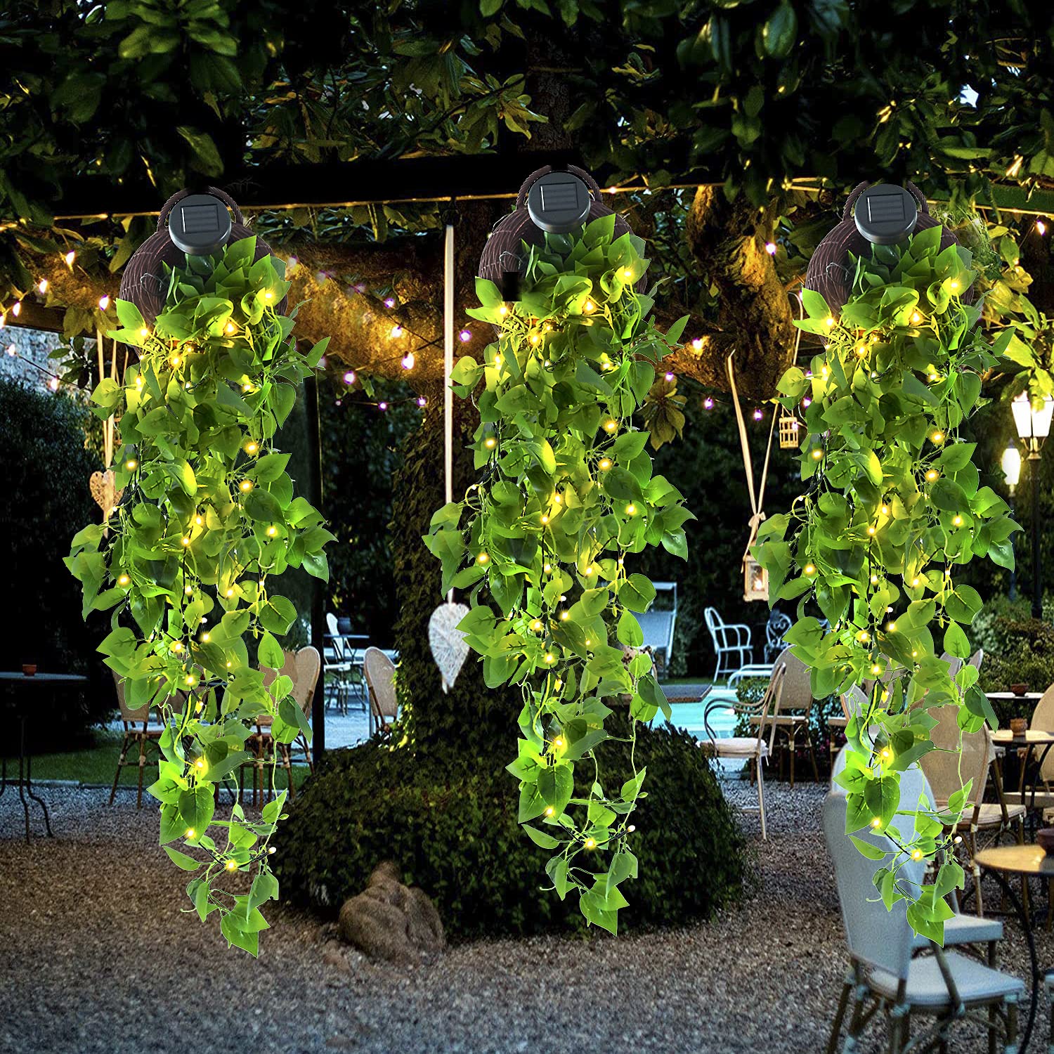 2 Pack Solar Watering Can Lights Garden Decor, Waterproof Solar Fairy Lights Hanging Solar Lantern Lights for Patio, Landscape, Pathway, Flower Bed, Gardening Gifts - 8 Modes (Lvy)