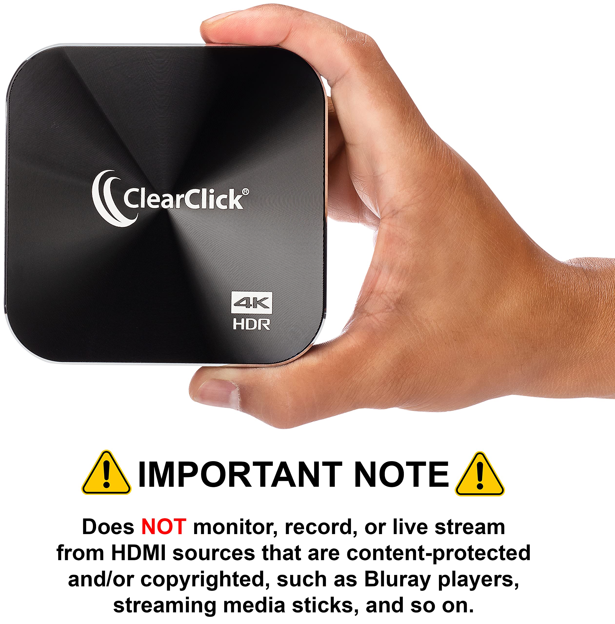 ClearClick 4K HD Video Capture Box Ultimate (USB Edition) - Record & Live Stream 4K30 or 1080P from 4K60 HDR HDMI Gaming Systems, Camcorders, DSLRs