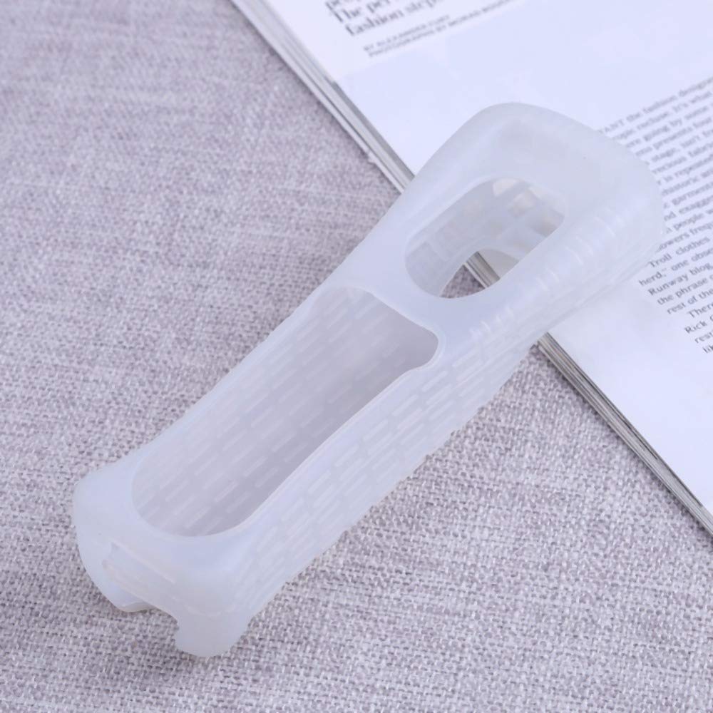 2Set Silicone Rubber Protective Skin Case Cover with Wrist Strap Replacewment for Wii Remote Controller(White)
