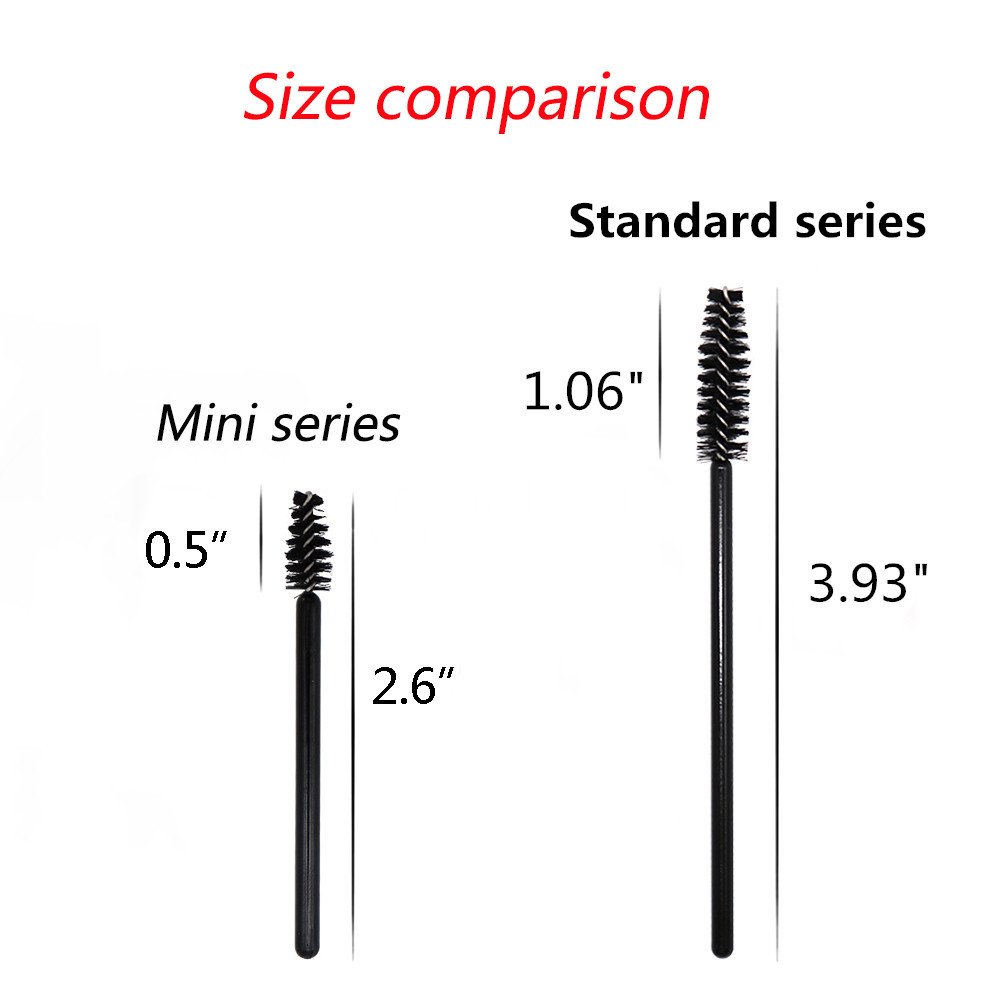 200 Pack Mascara Wands Mini Disposable Eyelash Brushes for Extensions Eye Lash Wand Brow Brush Makeup Tool Bulk, 4 Colors