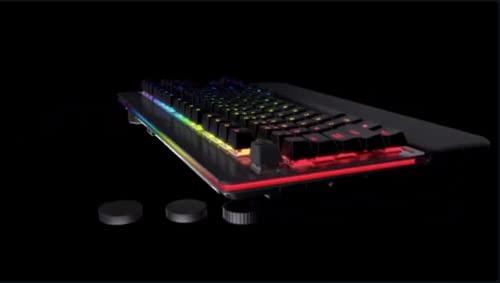 Mountain Everest Core Mechanical Gaming Keyboard - USB Hub - Cherry MX Hot-Swappable Switches - RGB Backlit (Gunmetal Gray, Silent Red - Linear & Quiet)
