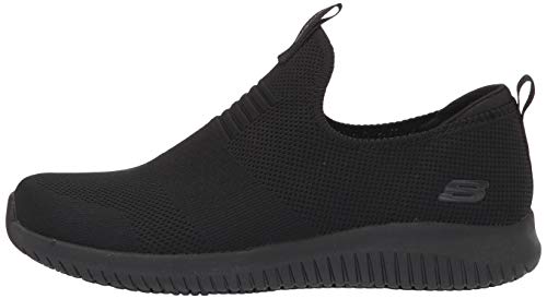 Skechers Women's Slip on Athletic Food Service Shoe, Black, 8