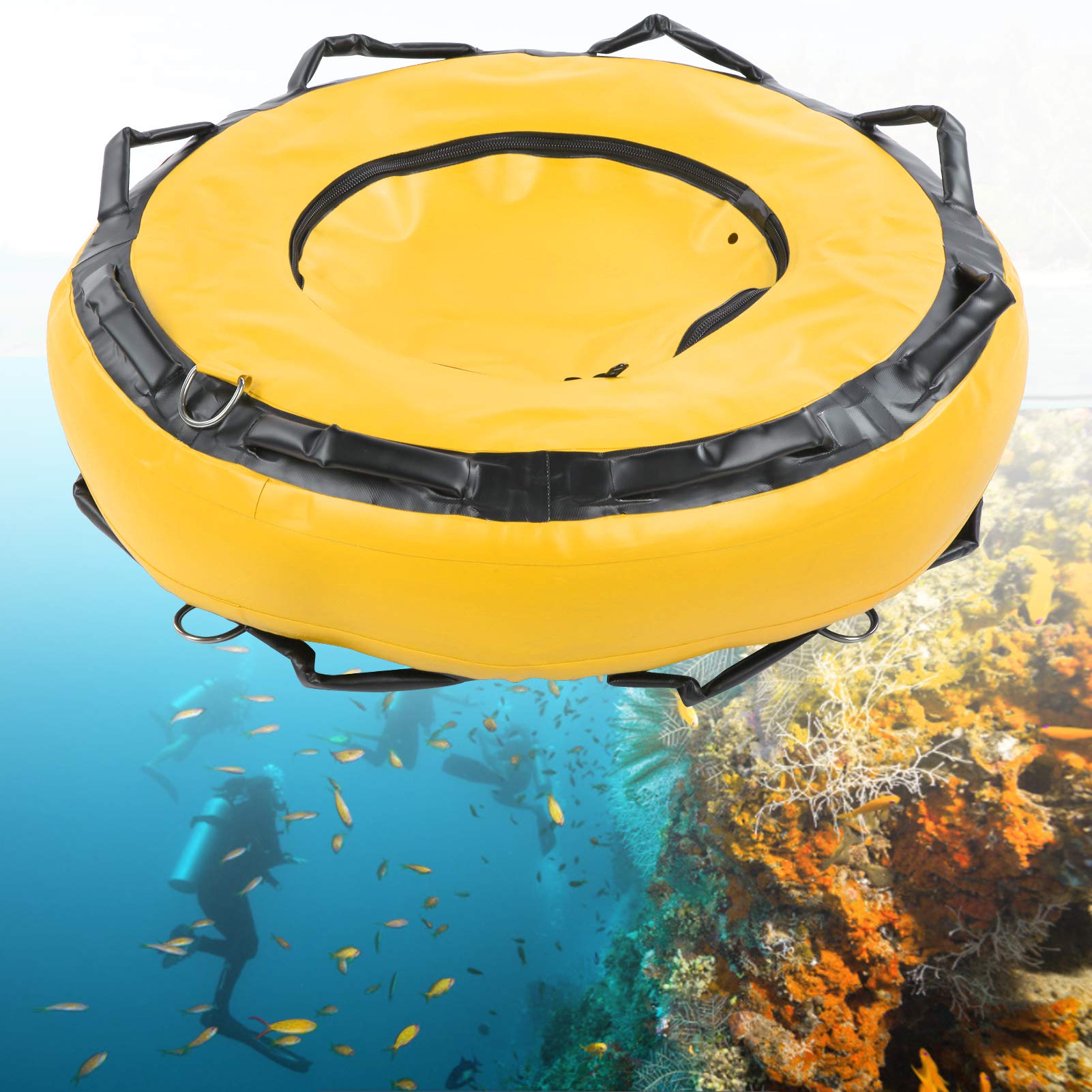 1000D Buoyancy, Marker Float Signal Accessory Freediving, Heavy Duty for Diving Signalling Water Sports(Yellow)