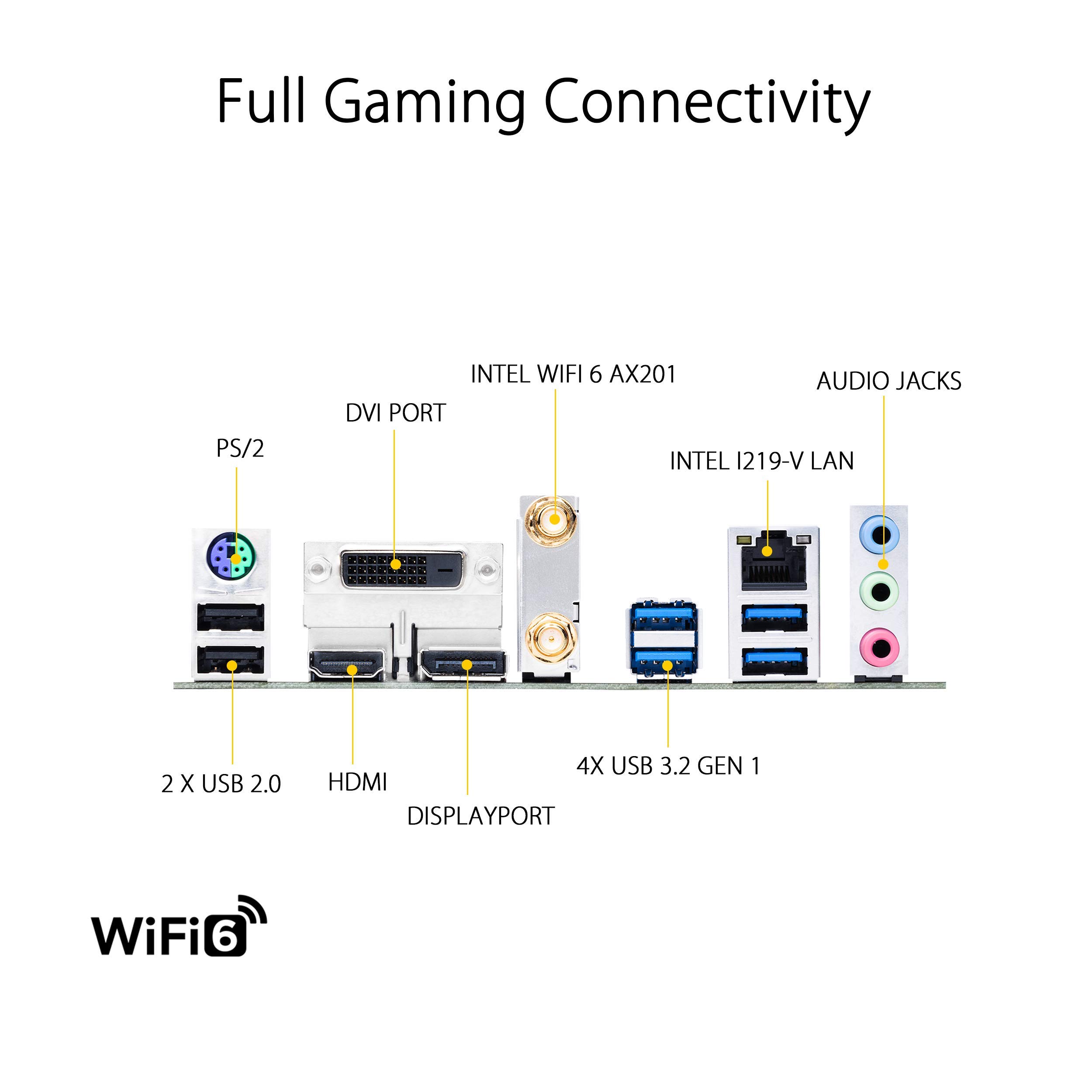 ASUS TUF Gaming B460M-Plus WiFi 6 LGA1200 (Intel® 10th Gen) Micro ATX Gaming Motherboard (Intel® 1Gb LAN, USB 3.2 gen 1 Front Panel Connector, addressable Gen 2 RGB Header, Aura Sync)