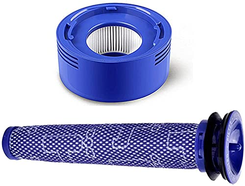 ConPus Filter Set Replacement for Dyson V8+, V8, V7 Absolute Animal Motorhead Vacuum, 1 Pre Filters & 1 HEPA Post Filters, Replaces Part # 965661-01 & 967478-01