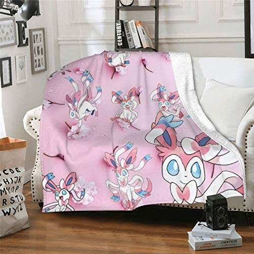 HAGPOVA E-Evee Family Blanket Throw Blanket Super Soft and Comfortable Fluffy Fuzzy Luxury Warm Plush Microfiber Bedroom Sofa Bed Blanket Women Men for All Season Use Easy to Care-50 x40