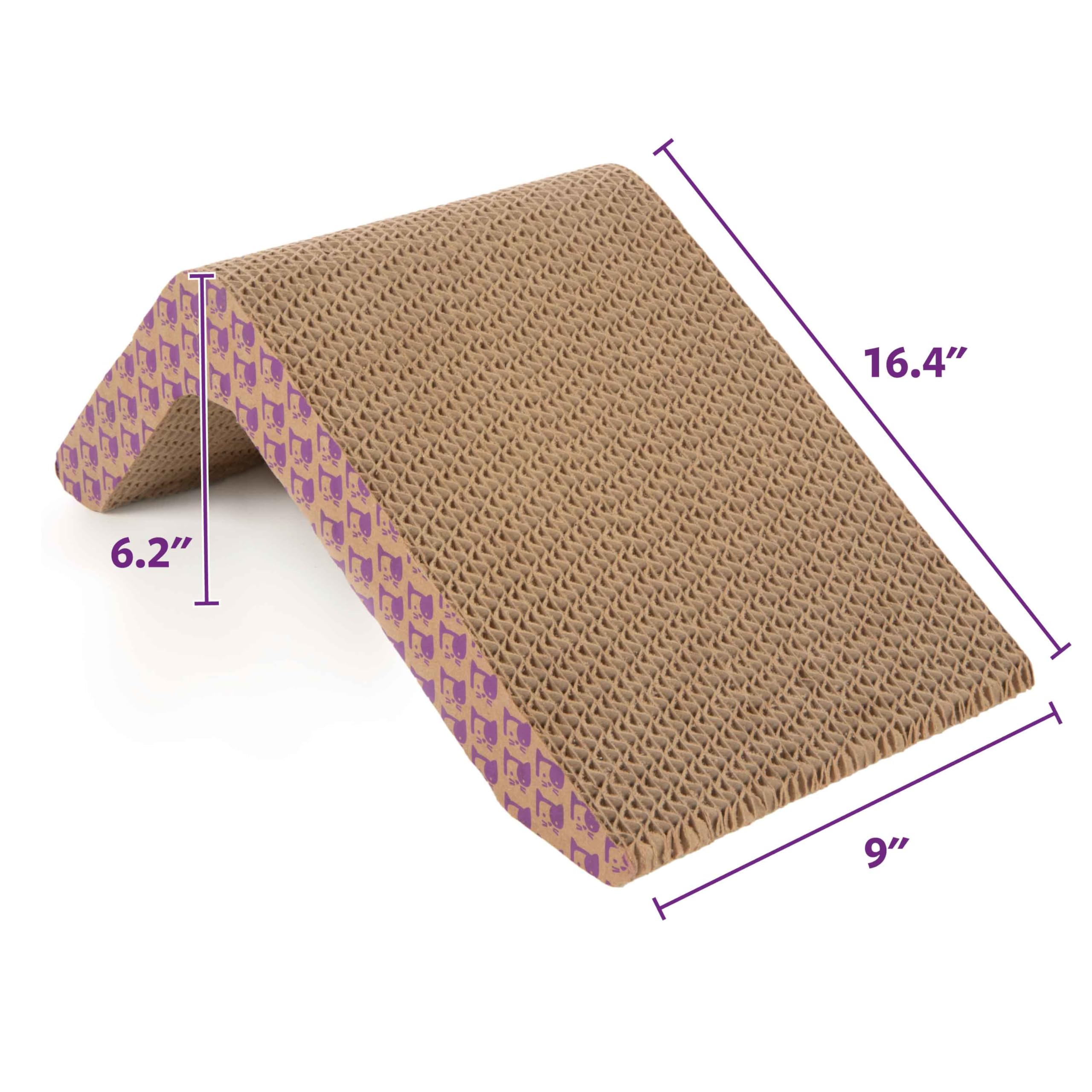 SmartyKat Scratch Ladder Angled Corrugated Cat Scratcher, Catnip Infusion Technology - Brown, One Size