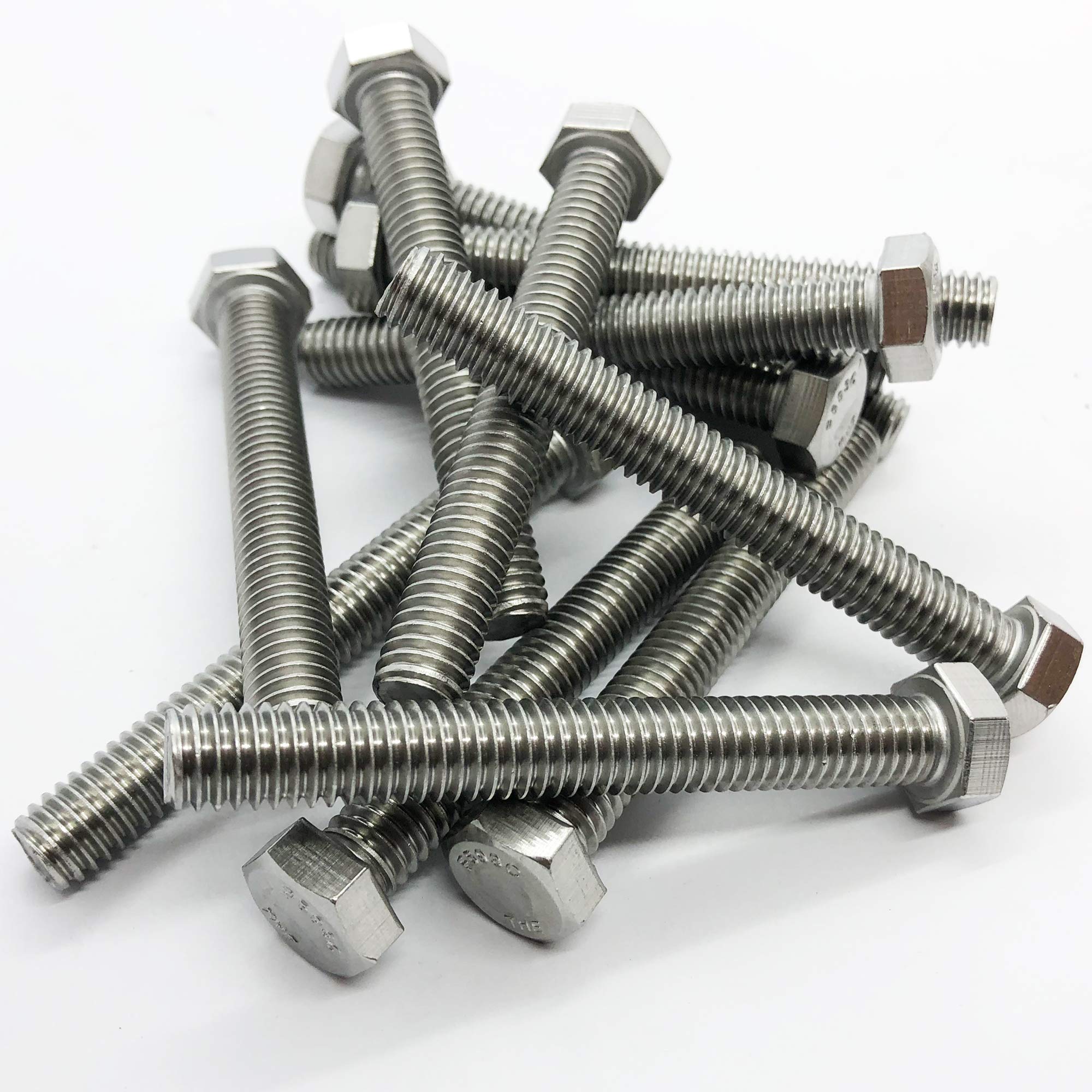 3/8" -16 x 5-304-STAINLESS Steel - 18-8 HEX Head Bolt - 304 Grade. Rust Resistant General Purpose (25)