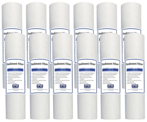 12 Pack of 5 Micron Sediment Filters Compatible for Kenmore 38480 (12 filters)