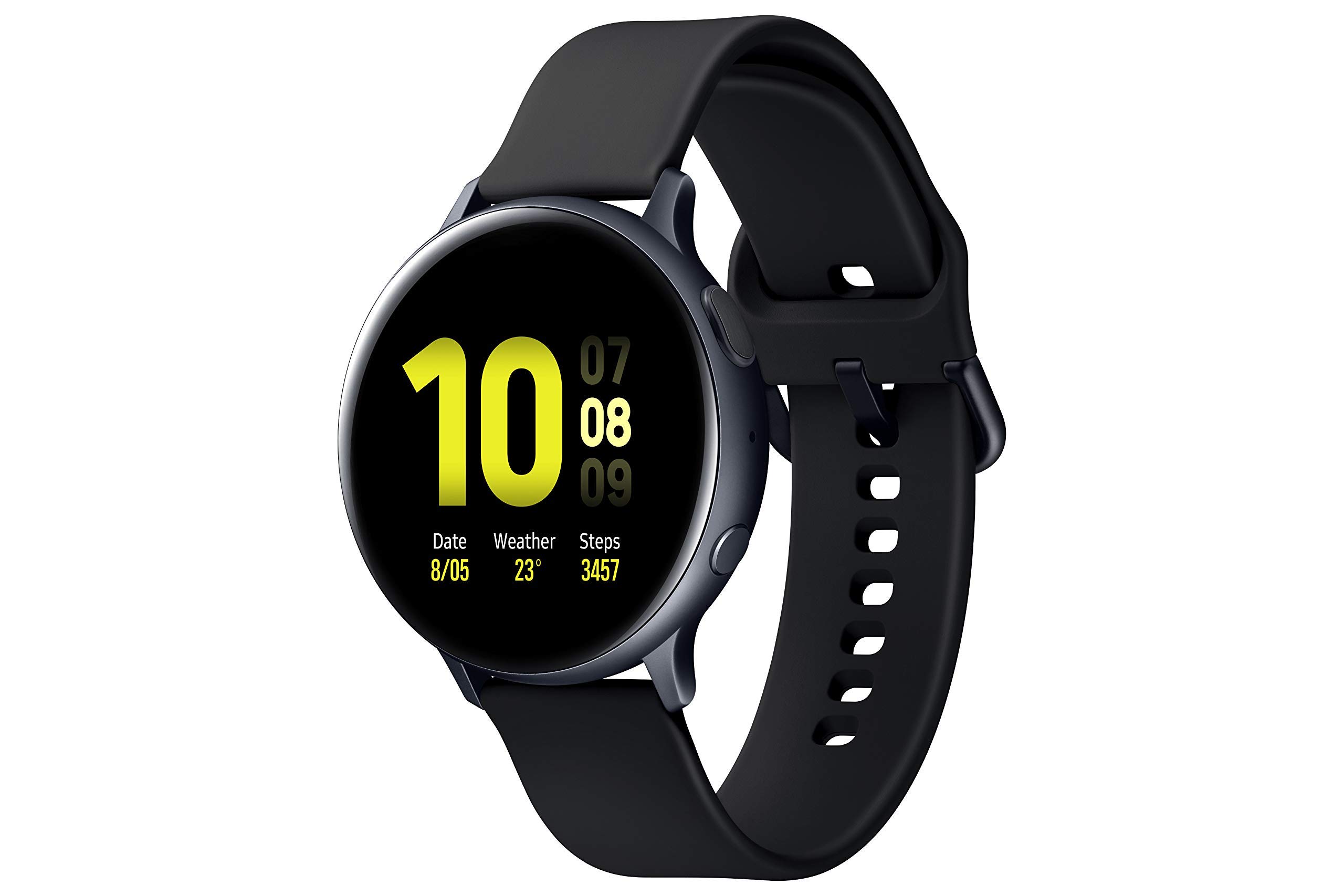 Samsung Galaxy Watch Active2 - IP68 Water Resistant, Aluminum Bezel, GPS, Heart Rate, Fitness Bluetooth Smartwatch - International Version (R830 - 40mm, Aqua Black) (Renewed)
