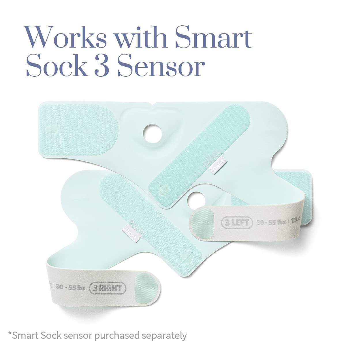 Owlet Extended Fabric Sock Pack for Smart Sock 3 Baby Monitor, Extends Monitor Usability from 18 Months to 5 Years, Green (Sensor and Base Station Not Included)
