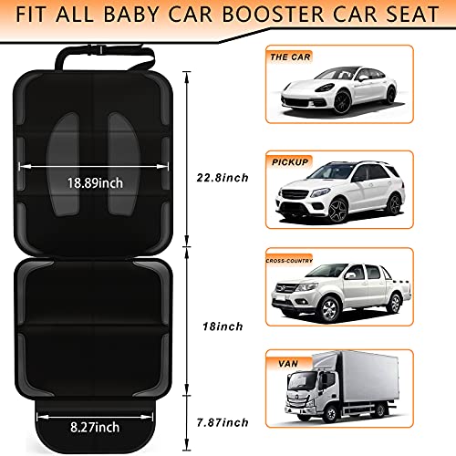 Panpany Car Seat Protector for Child Car Seat 2 Pack: Non-Slip Thickened seat Back Protector not Leave Imprint with Extra 4 Large Storage Pockets, carseat seat Protectors for Kids and Pets