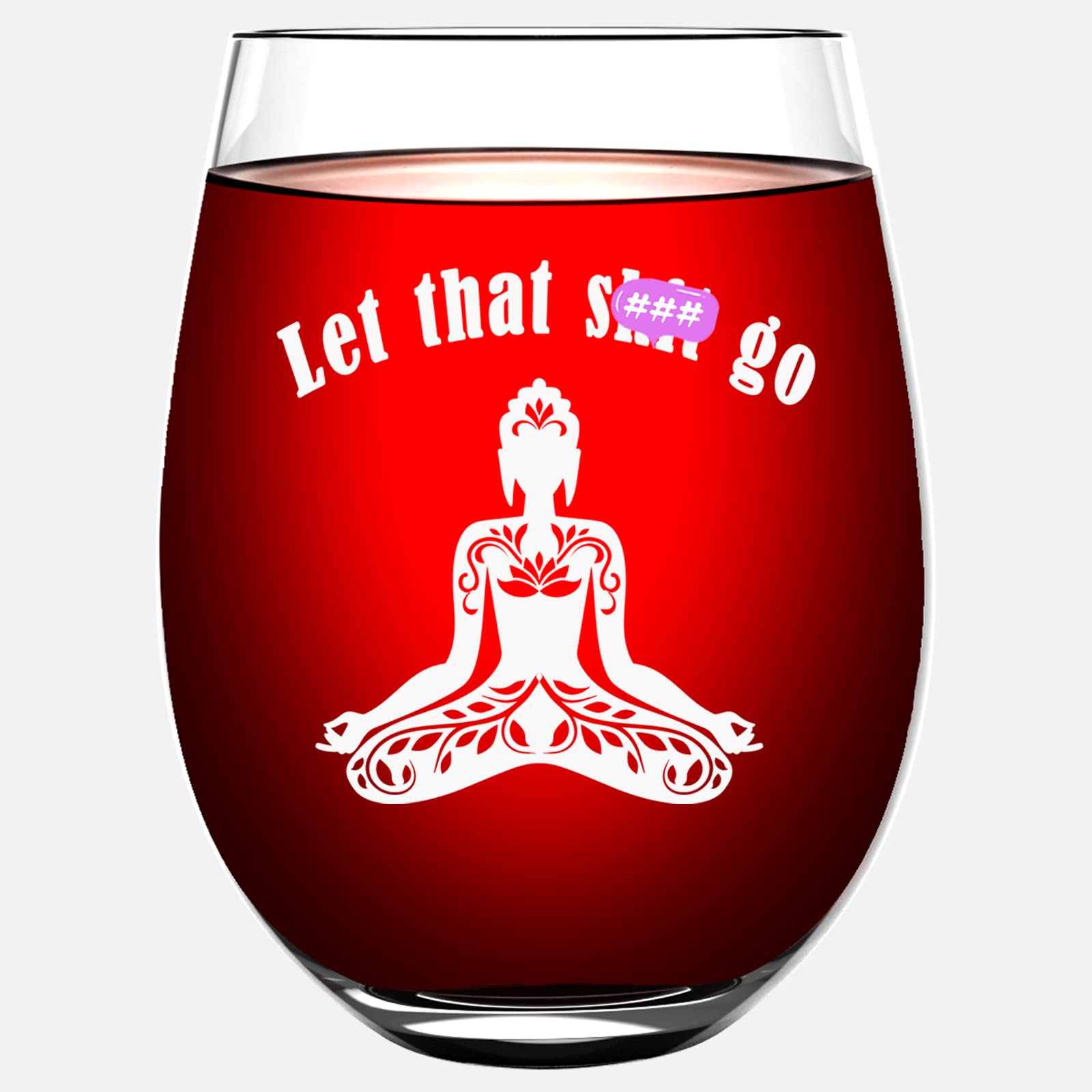 Funny Wine Glasses - Stemless Funny Wine Glasses for Women, Cute Wine Glass for Best Friend Gag Gift, Stemless 17oz with Gift Box, White Elephant Gifts for Hilarious Party, Event, Hosting Fun