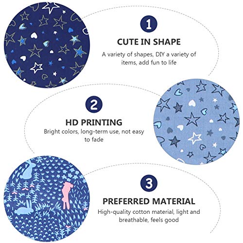 Healifty Floral Comforter 9Pcs Christmas Cotton Fabric Sheet Patchwork Cloth Quilting Precut Scraps Sewing Fabric for DIY Scrapbooking Mouth Cover Purse Bag Making 40x50cm (Blue) Floral Sheets
