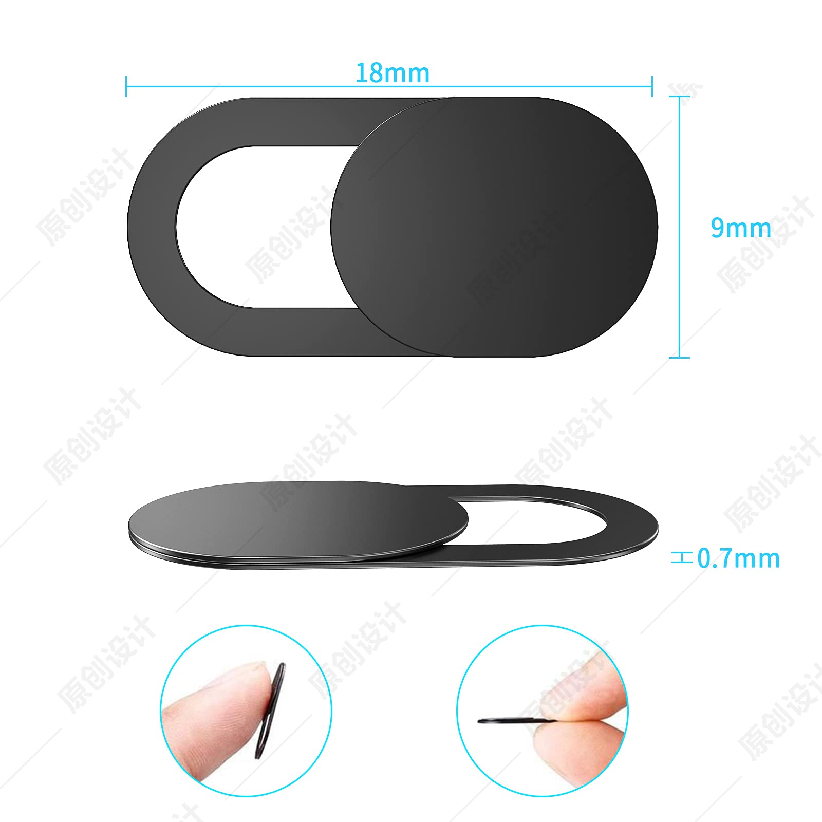 InnoUS Webcam Cover Slide, 6-Pack Ultra-Thin Camera Blocker, Computer Camera Cover Slide, Laptop Camera Cover Slide, Camera Blocker, Computer Camera Cover Slide| Privacy Blocker, Privacy Cover, Blcak