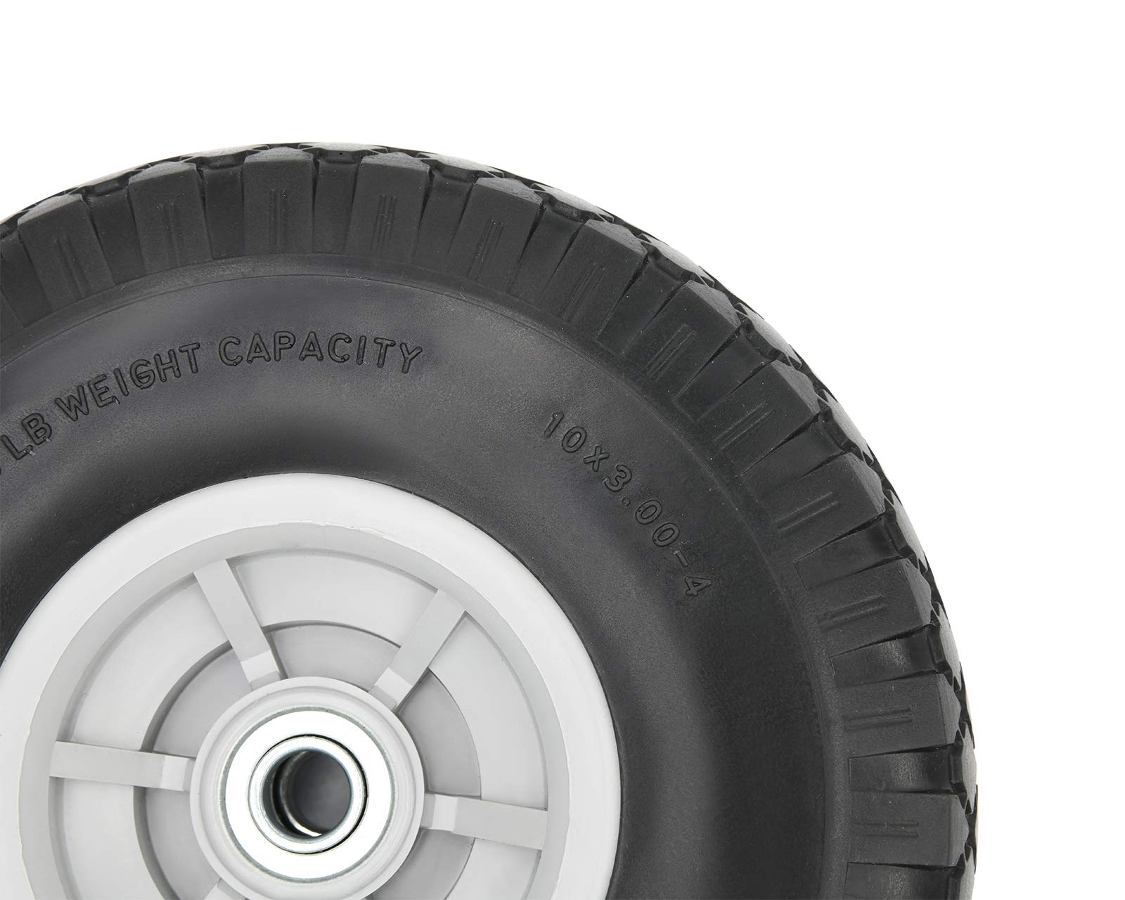 10" Flat Free Solid Tire Wheel,for Dolly Handtruck Cart,10" Flat Free Tires Air Less Tires Wheels with 5/8" Center - Solid Tire Wheel for Dolly Hand Truck Cart/All Purpose Utility Tire on Wheel