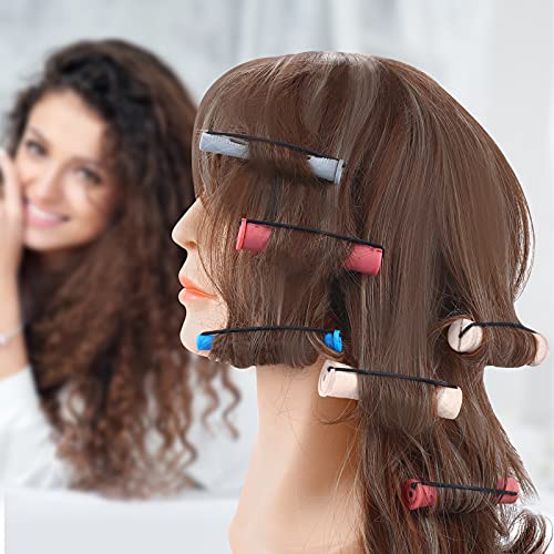 SPTHTHHPY Hair Roller Set, 100 PCS Perm Rods with 5 Sizes Hair Curler for Women Long Short Hair DIY Hairdressing Styling Tools