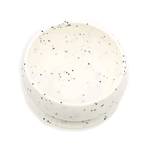 Bella Tunno Wonder Bowl - Silicone Suction Bowl for Toddlers and Baby Bowls, Microwave and Dishwasher Safe Food-Grade BPA Free Silicone, Off-White