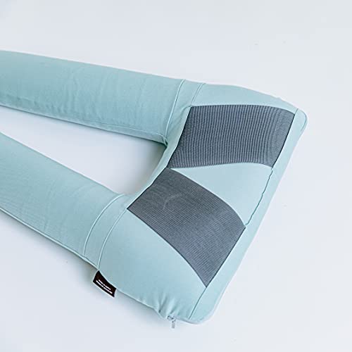 Kangaruru All in One Seatbelt Adjuster and Pillow with Neck and Headrest Cushion for Kids (Puppy_Gray)