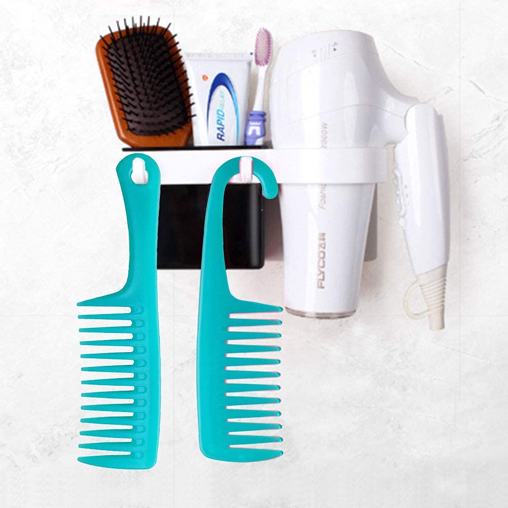 2 PCS Ancgreen Wide Tooth Comb Detangling Comb Shower Comb with Hook Hair Comb Brush for Women Curly/Wet/Dry/Long/Thick Hair (Pink)