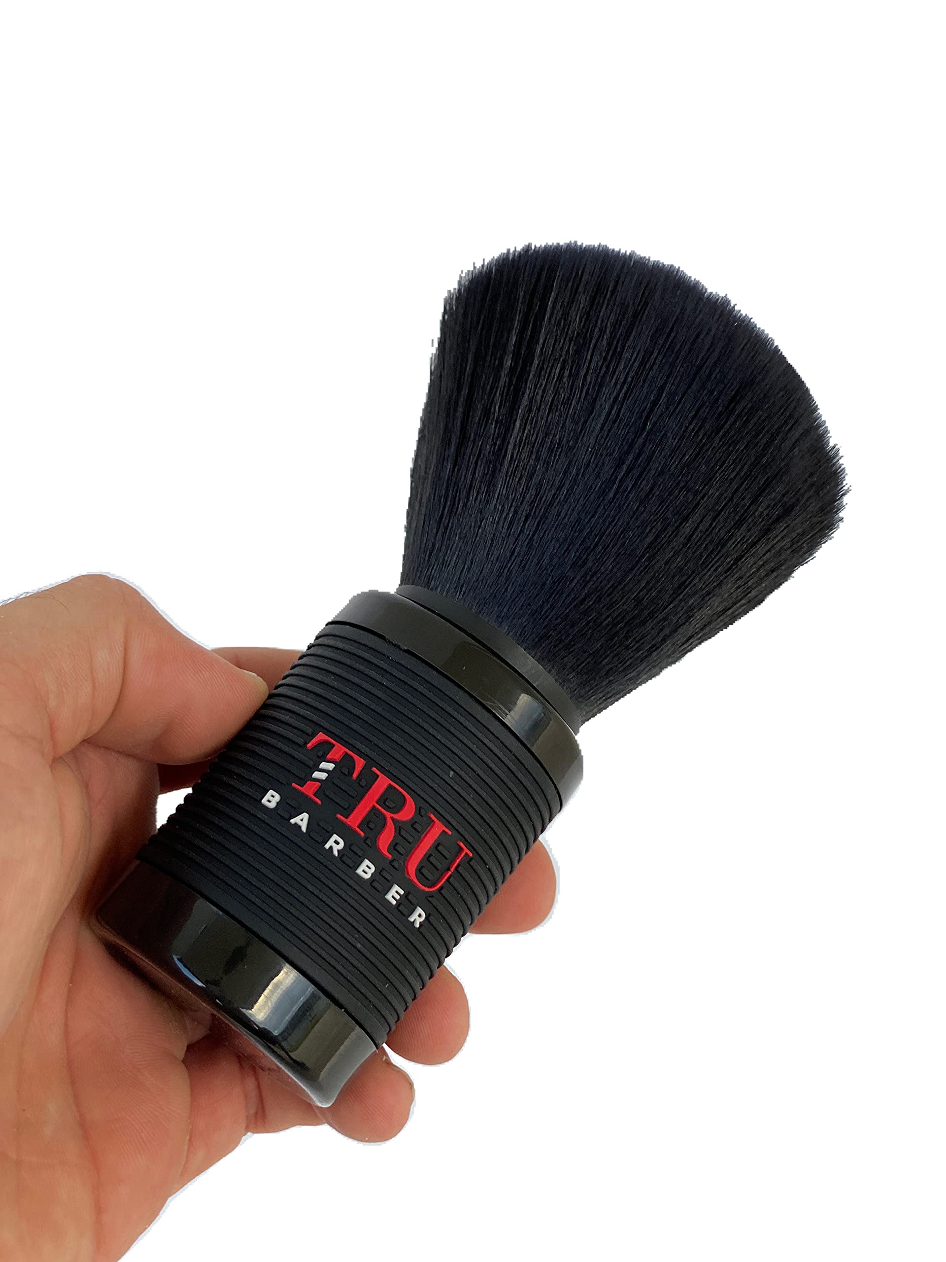 TRU BARBER Neck Duster, Soft Neck Duster Professional,Hair duster brush for barbers and Stylist, Soft Nylon Bristles (Black)