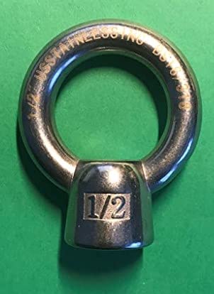 US STAINLESS Stainless Steel 316 Lifting Eye Nut 1/2" Whitworth Thread Pitch of 12 British Thread