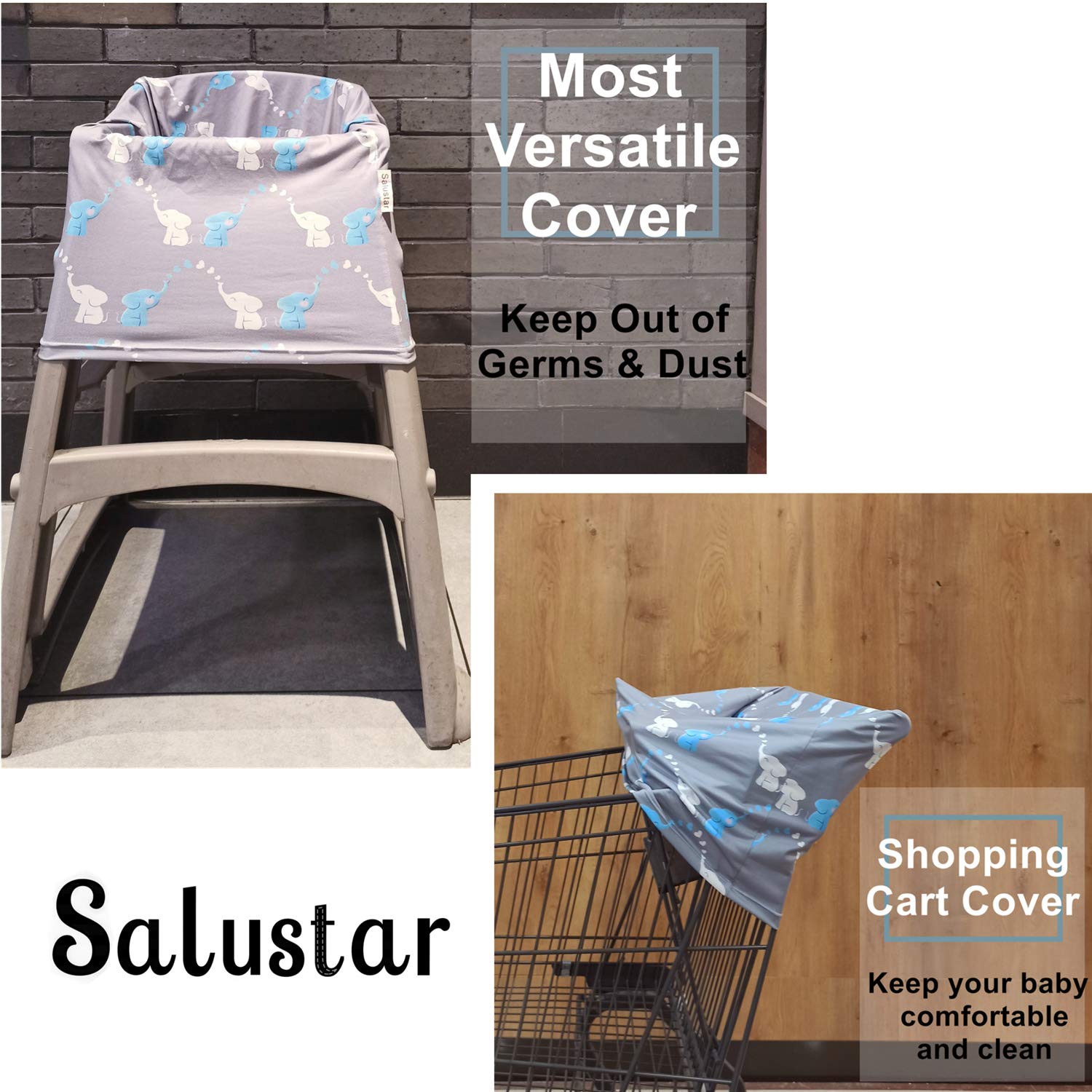 Car seat Covers for Baby Boys and Girls,2-Piece Set of Nursing Covers by Salustar