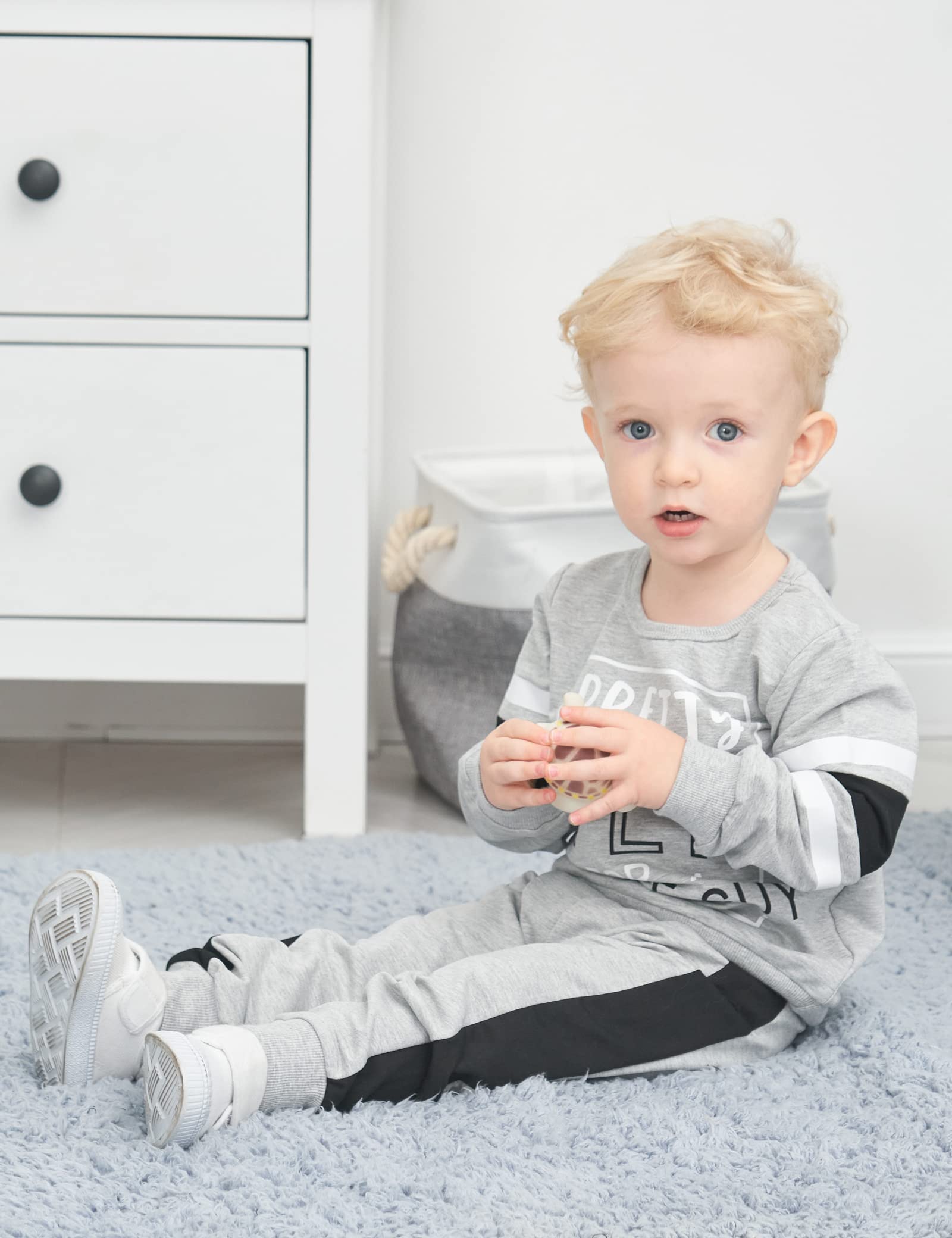 Menglang Toddler Boy Clothes Long Sleeve Pullover Sweatshirt Jogger Pant Sets 2 Piece Outfit 3T 4T Boys Clothes