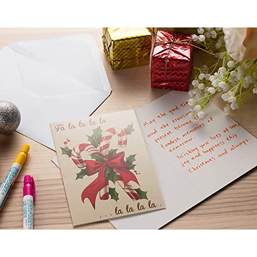 48-Pack Vintage Merry Christmas Greeting Cards Box Set - Holiday Greeting Cards with 6 Vintage Christmas Designs, Envelopes Included, 4 x 6 Inches