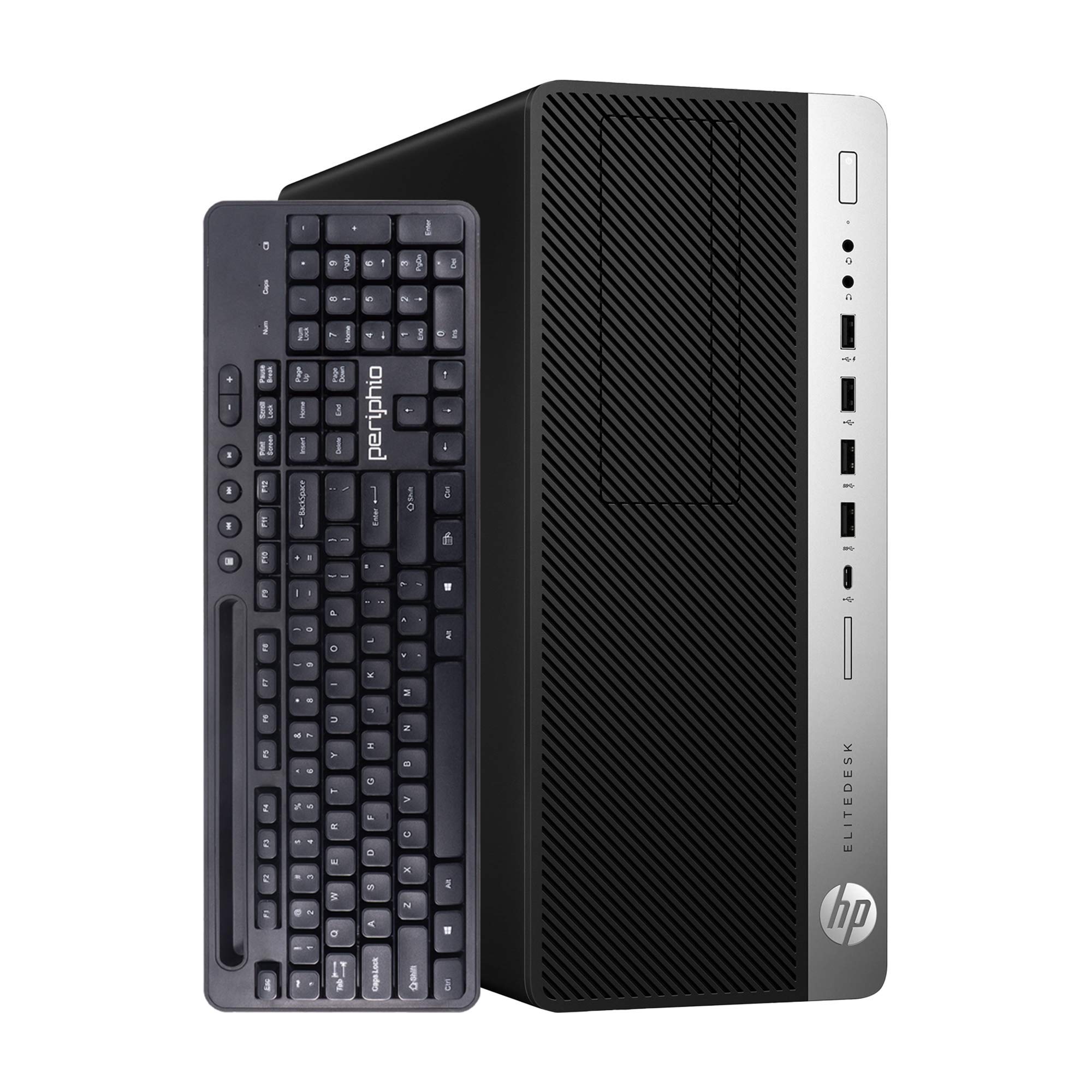 HP EliteDesk 800G3 Tower Computer PC, 16GB RAM, 500GB SSD Hard Drive, Windows 10 Professional 64 Bit (Renewed)