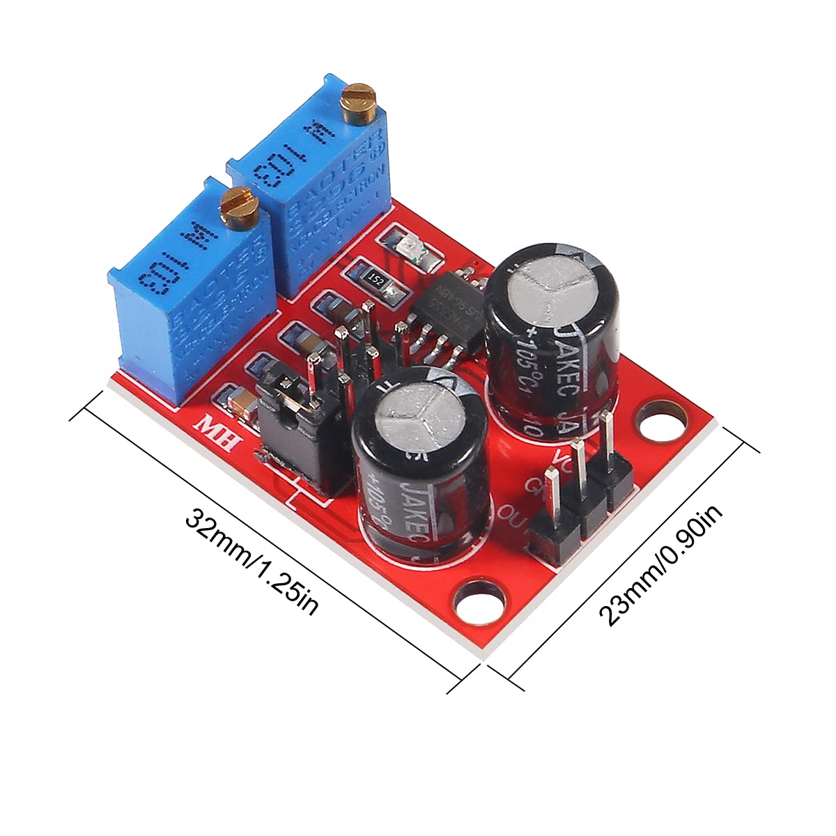 UMLIFE10PCS NE555 Duty Cycle and Frequency Adjustable Module Square Signal Wave Generator Rectangular Module with Breadboard Jumper Wires 20cm 10pin Male to Female Female to Female